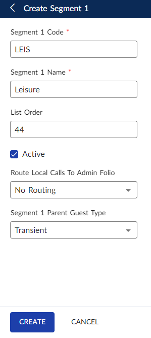 Creating Segment 1