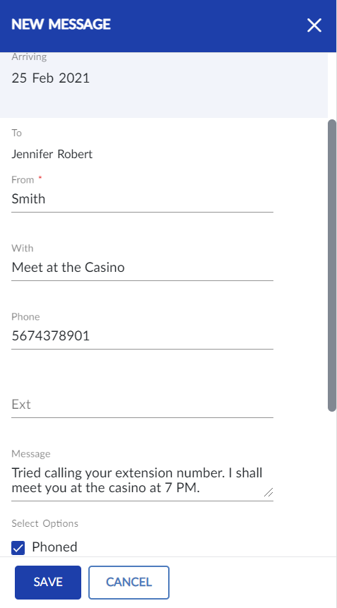 Creating Guest Messages