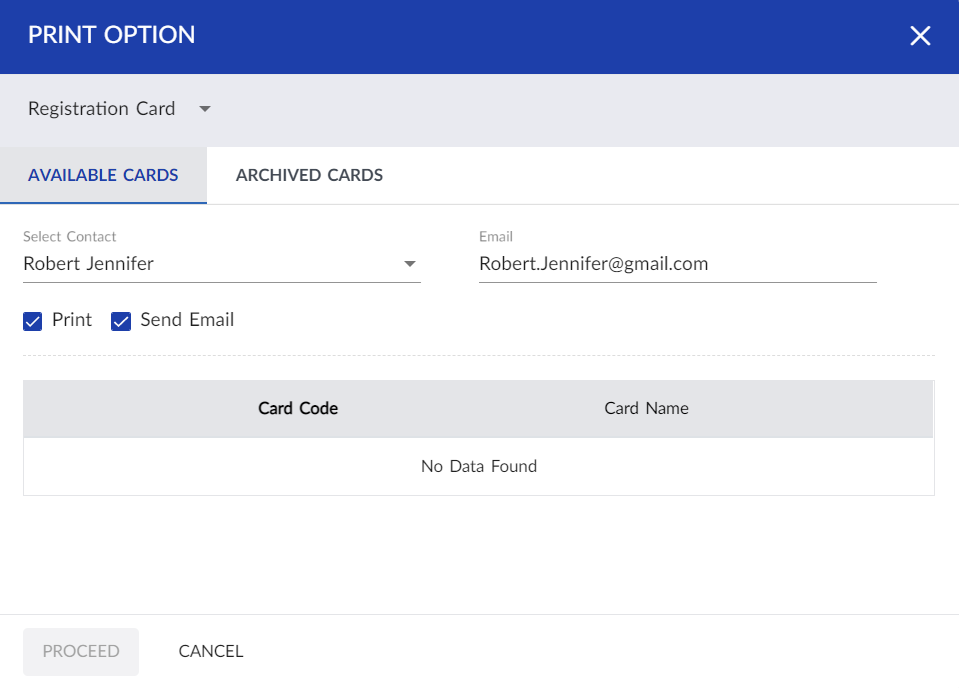 Printing Registration Cards and Luggage Tags